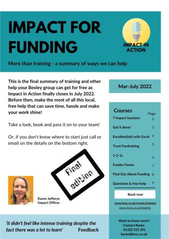 Funding, Excel, Impact and other support | Bexley Voluntary Service Council